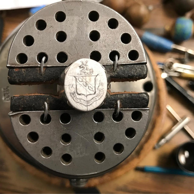 Hand Engraved Coat of Arms Signet Ring | Susan Lister Locke